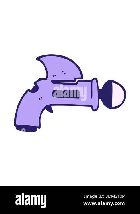 shine light effect animation of cartoon doodle ray gun Stock Video ...