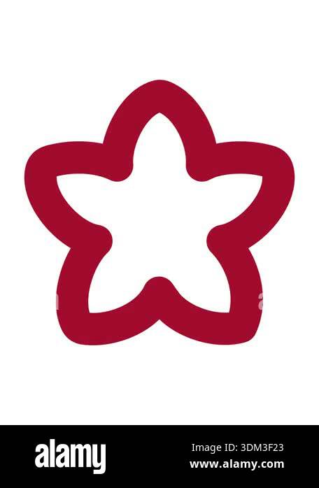 shivering motion animation of a japanese single flower design Stock ...