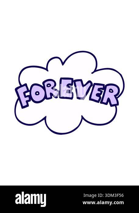 neon light effect animation of cartoon word Forever Stock Video Footage ...