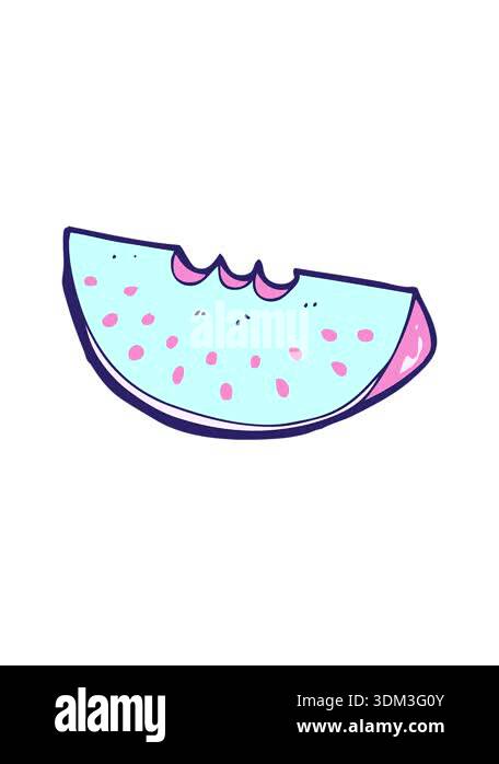 spinning motion animation of watermelon slice illustration Stock Video ...