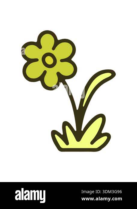 changing color animation of simple flower element Stock Video Footage ...