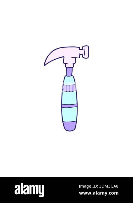 radioactive glowing animation of hammer cartoon Stock Video Footage - Alamy