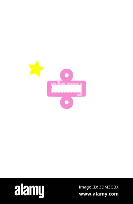 twinkling stars effect animation of division sign symbol icon Stock ...