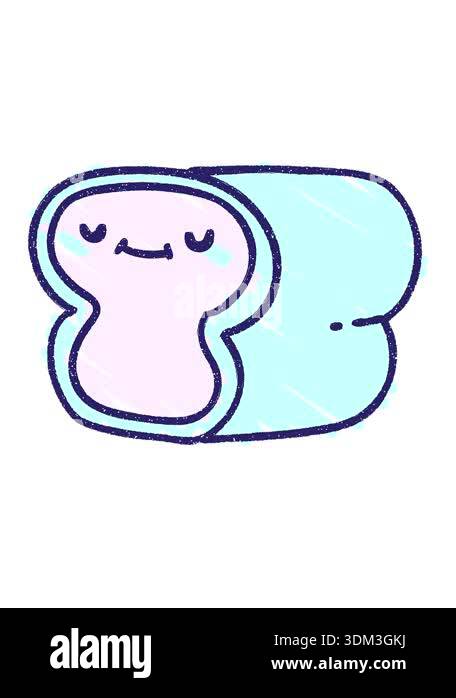 bob and pause animation of Bread Loaf Chalk Drawing Stock Video Footage ...