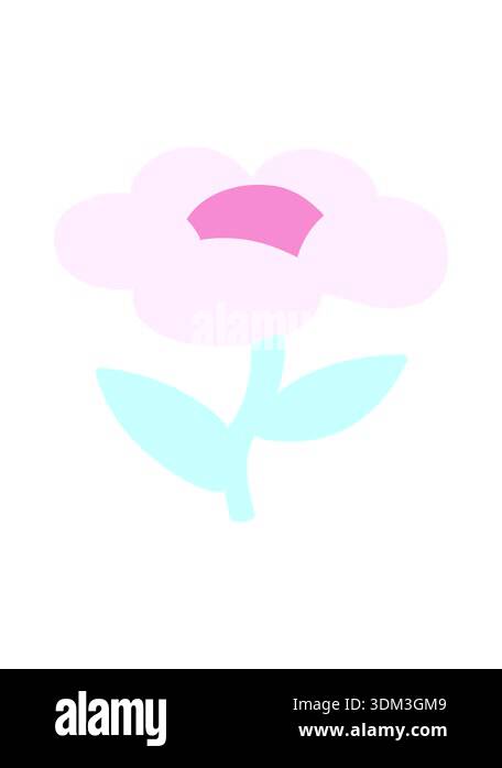 popping motion animation of cartoon flower growing Stock Video Footage ...