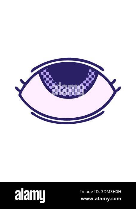 shaking motion animation of comic book style cartoon of a eye looking ...