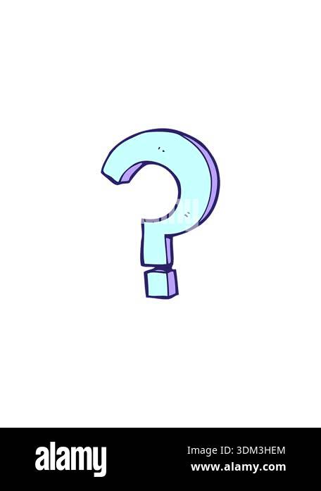 pressure popping animation of cartoon question mark Stock Video Footage ...