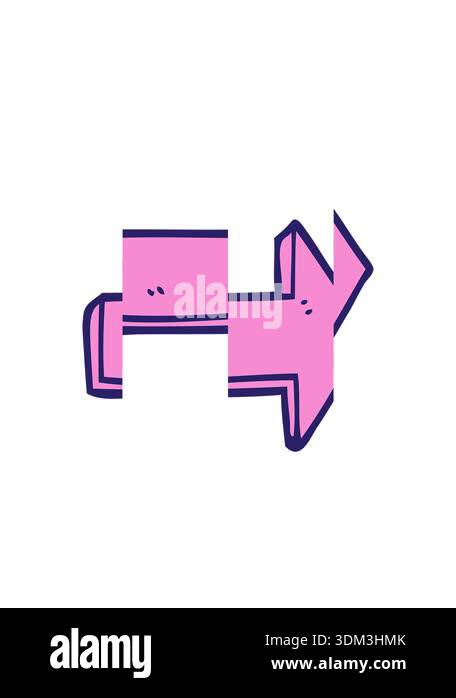 splitting motion animation of cartoon directing arrow Stock Video ...