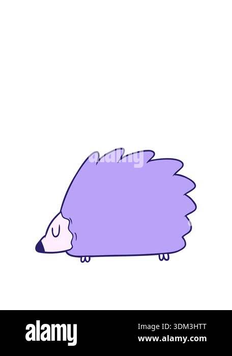 stretching up animation of cartoon drawing of a hedgehog Stock Video ...