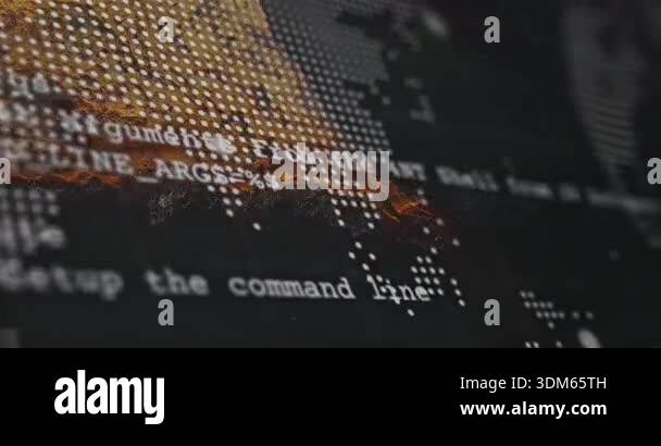 Molten orange texture creeping eastward animating code deployment upon ...