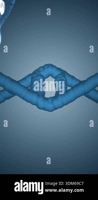 DNA strand and molecular structures, scientific research animation ...