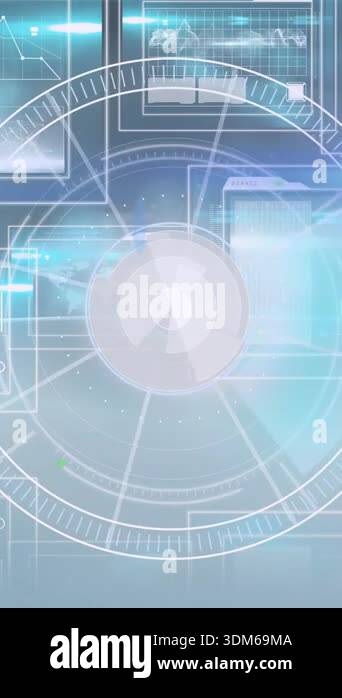 Animation of radar on scientific graph and data. global science ...