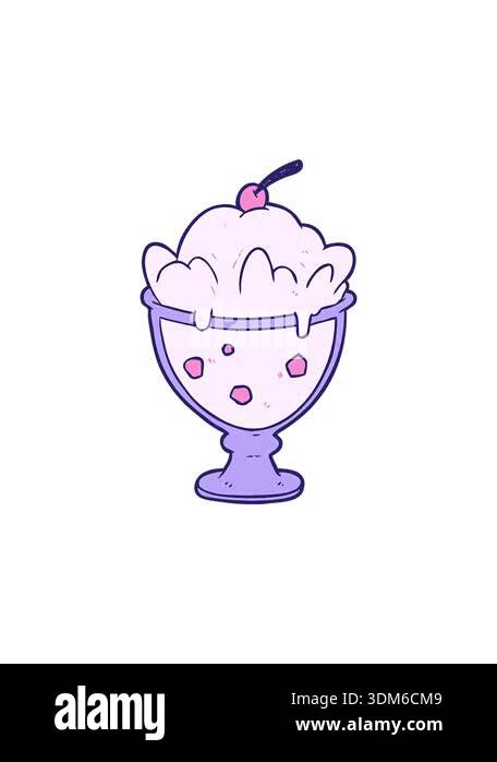 attention grabbing animation of cartoon tasty dessert illustration ...