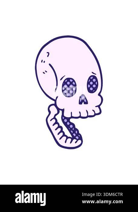 shaking motion animation of cartoon doodle skull Stock Video Footage ...