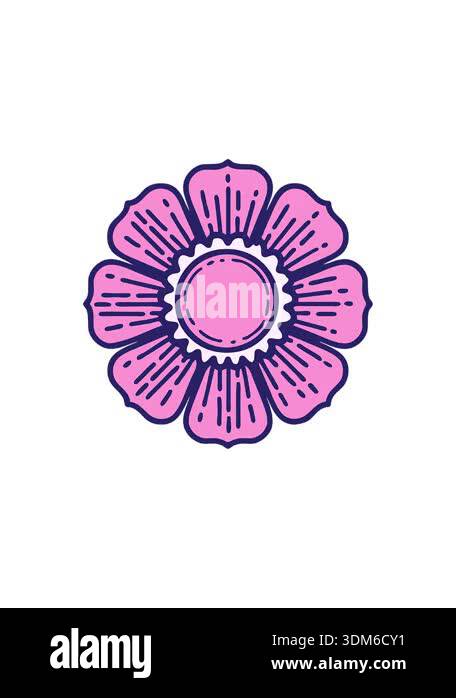 radioactive glowing animation of design element of a flower Stock Video ...
