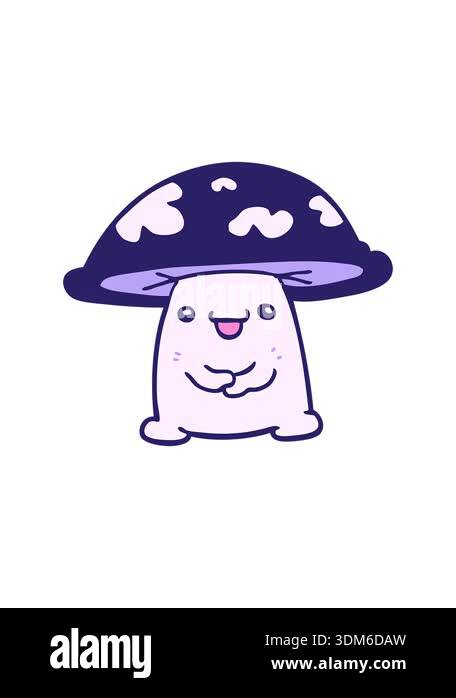 shaking motion animation of cartoon mushroom character Stock Video ...