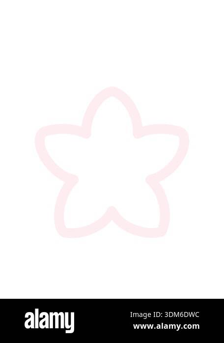 blinking radial lines animation of traditional japanese single flower ...