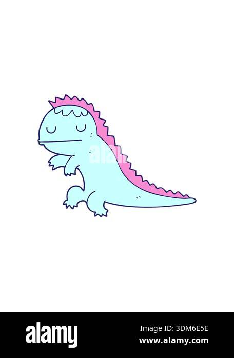 popping motion animation of dinosaur cartoon element Stock Video ...