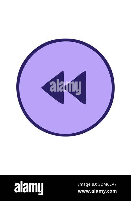 shaking motion animation of cute cartoon of a rewind button Stock Video ...
