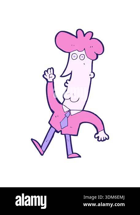 shivering motion animation of cartoon office man Stock Video Footage ...
