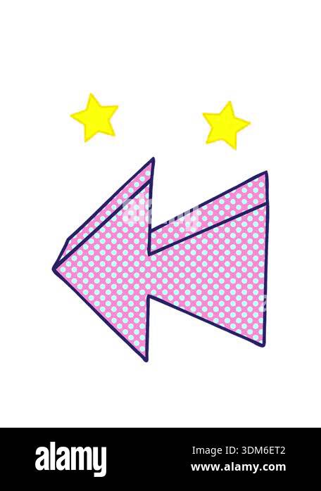 spinning stars animation of comic book illustration quirky arrow Stock ...