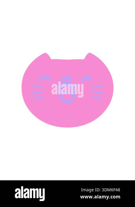 attention grabbing animation of cat face Stock Video Footage - Alamy