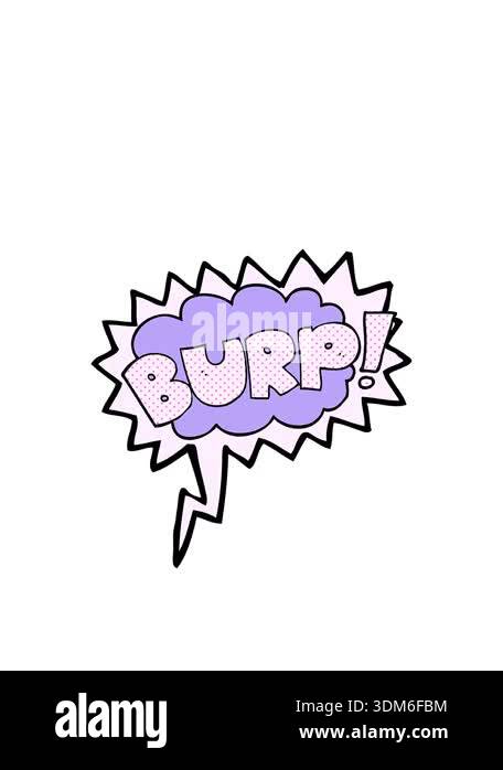 stretching up animation of speech bubble cartoon burp text Stock Video ...