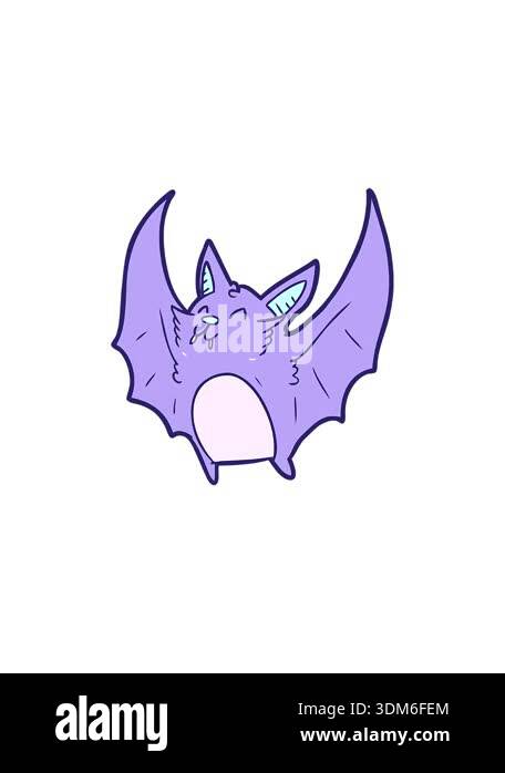 radioactive glowing animation of cartoon vampire halloween bat Stock ...
