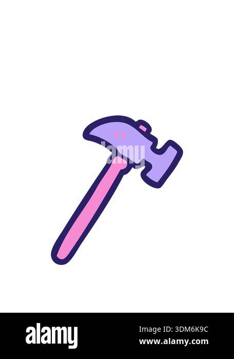 stretching up animation of hammer illustration Stock Video Footage - Alamy