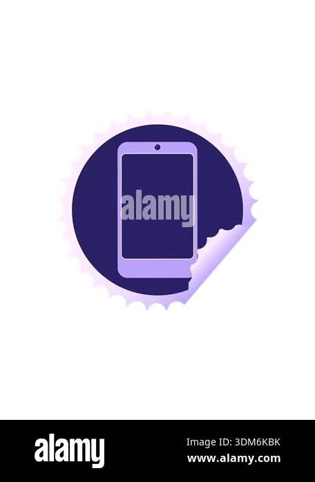 sales flash animation of cell phone graphic vector illustration round ...