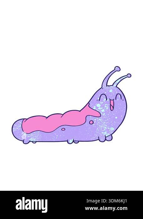 bobbing motion animation of funny caterpillar cartoon Stock Video ...