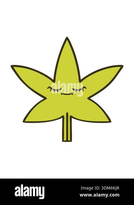 changing color animation of cartoon of a marijuana leaf Stock Video ...
