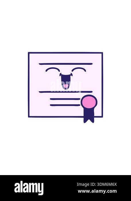 attention grabbing animation of cute cartoon of graduation diploma ...