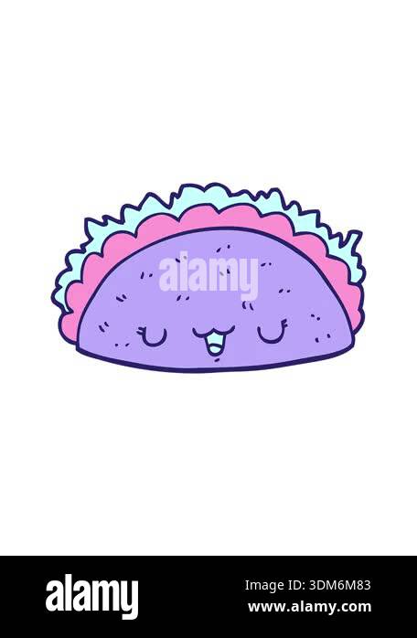 spinning motion animation of cartoon taco Stock Video Footage - Alamy