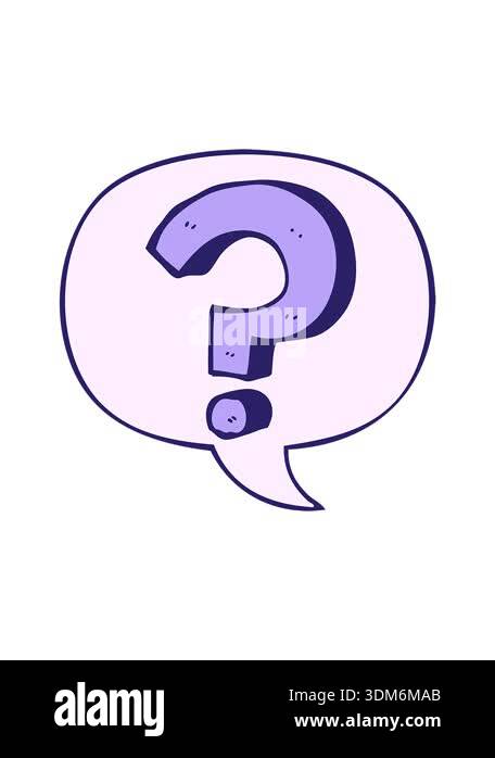 popping motion animation of cartoon question mark with speech bubble ...