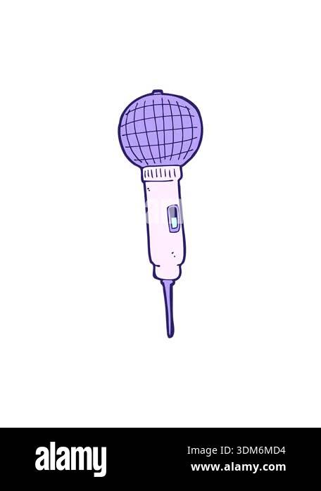 shivering motion animation of cartoon microphone illustration Stock ...