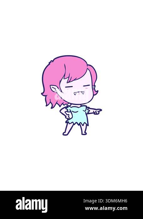 sales flash animation of undead vampire girl cartoon Stock Video ...