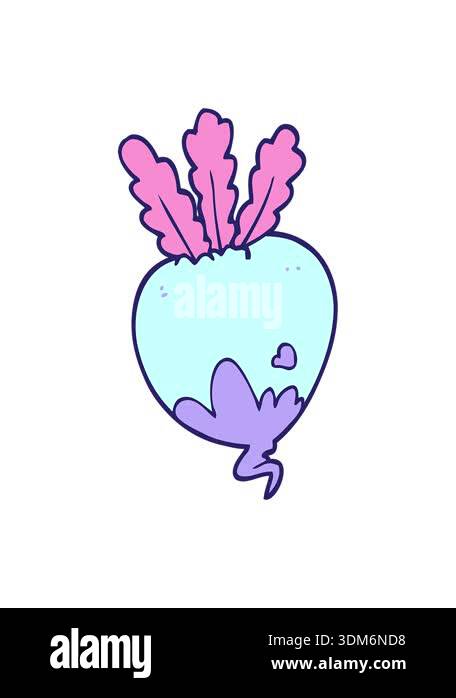 shaking motion animation of cartoon doodle beet root Stock Video ...