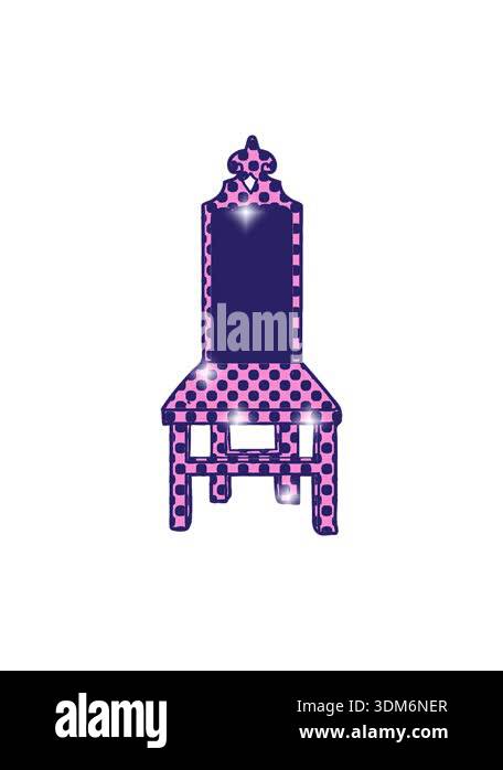 glitter effect animation of fancy cartoon chair Stock Video Footage - Alamy