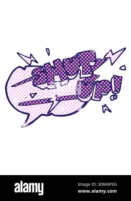 glitter effect animation of freehand drawn comic book speech bubble ...