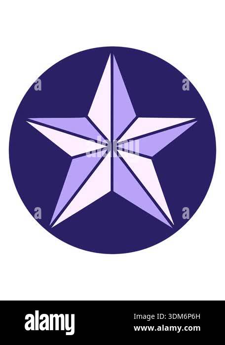 bob and pause animation of an iconic tattoo style image of a star ...