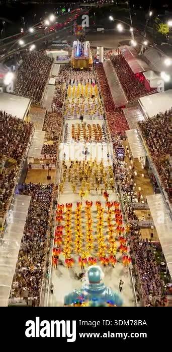 Samba Parade In Sao Paulo Brazil. Carnival Parade. Tourism Attraction ...