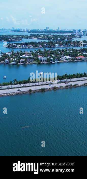 Cityscape Miami Florida United States. Aerial landscape of stunning ...
