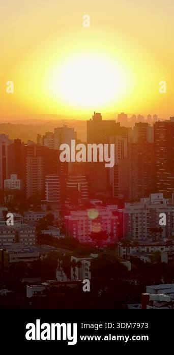 Curitiba Parana. Sunset Skyline At Curitiba In Parana Brazil. Sunset ...