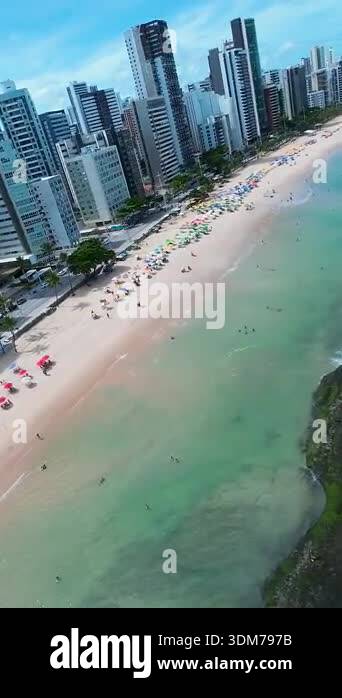Famous Beach At Recife In Pernambuco Brazil. Cityscape Landscape ...