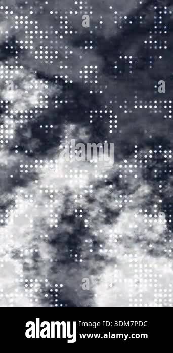 Seamless monochrome cloud texture with halftone dot grid and organic ...