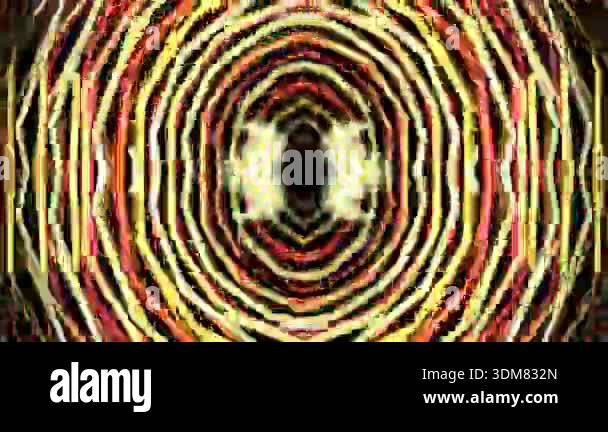 Vibrant abstract colorful concentric circle pattern with radiant ...
