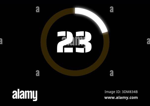 Bright circular digital countdown timer Stock Videos & Footage - HD and ...
