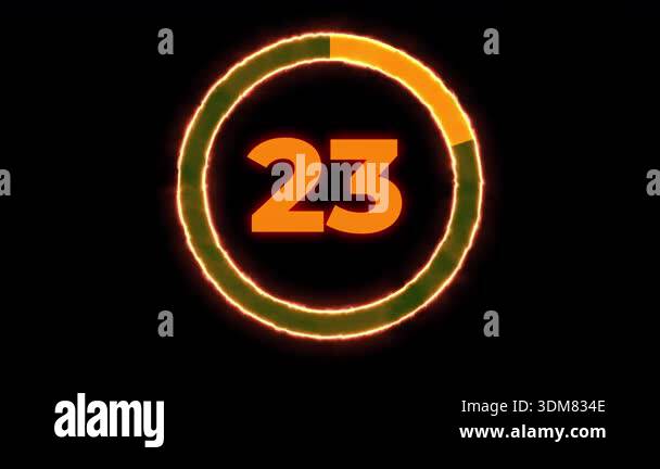 Glowing digital countdown timer circular Stock Videos & Footage - HD ...