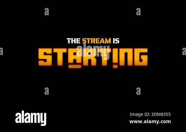 A dynamic and engaging 'The Stream Is Starting' overlay for live ...